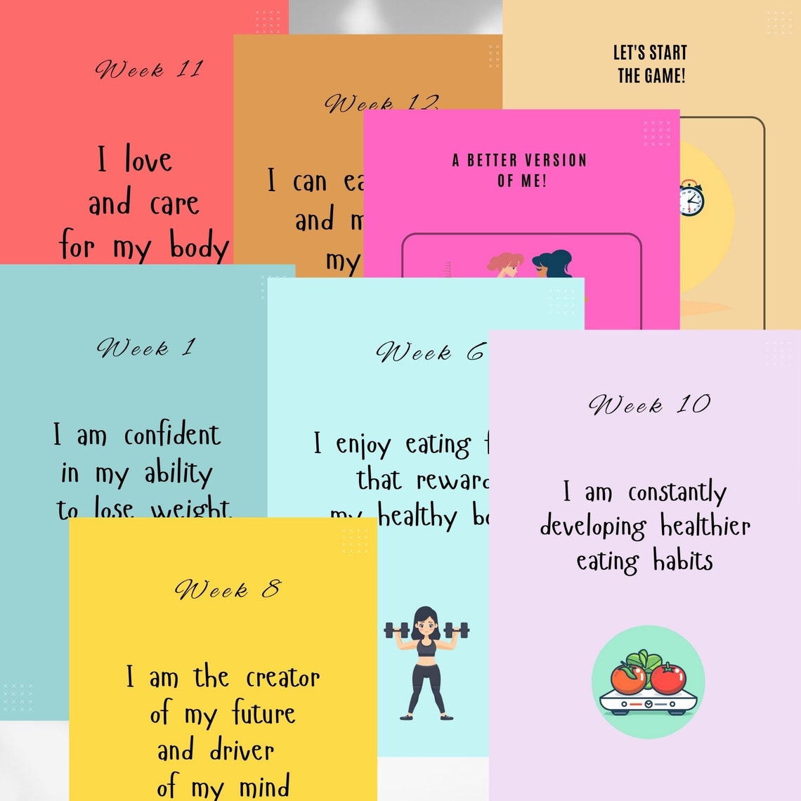 Printable 12 Week Weight Loss Planner, Meal Planner, Habit Tracker ...