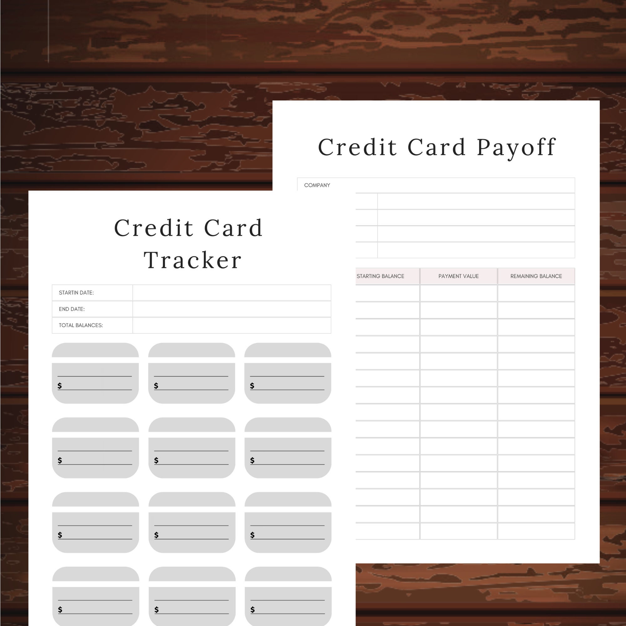 Printable Debt Tracker Journa, Debt Snowball Tracker, Credit Card ...