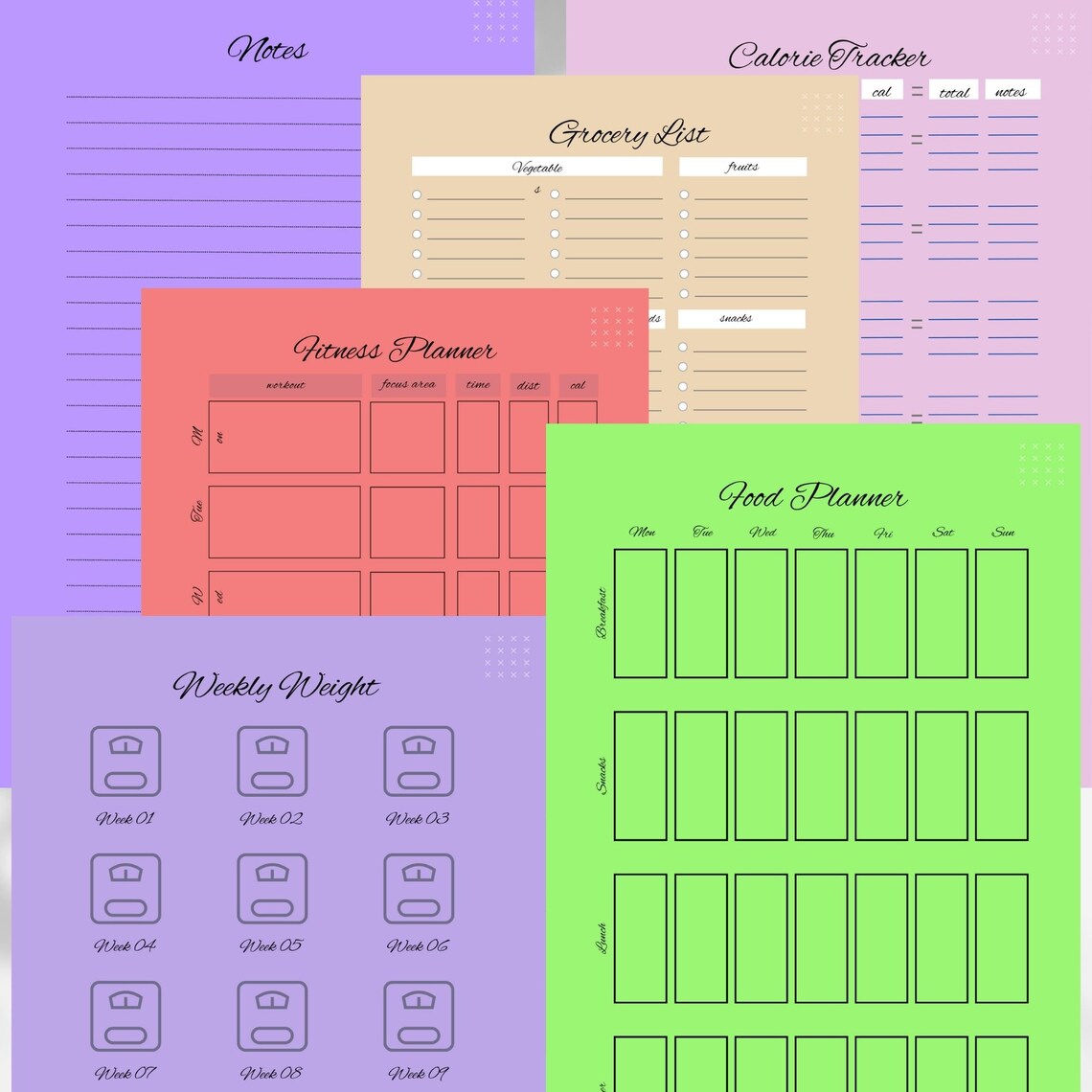 Printable 12 Week Weight Loss Planner, Meal Planner, Habit Tracker ...