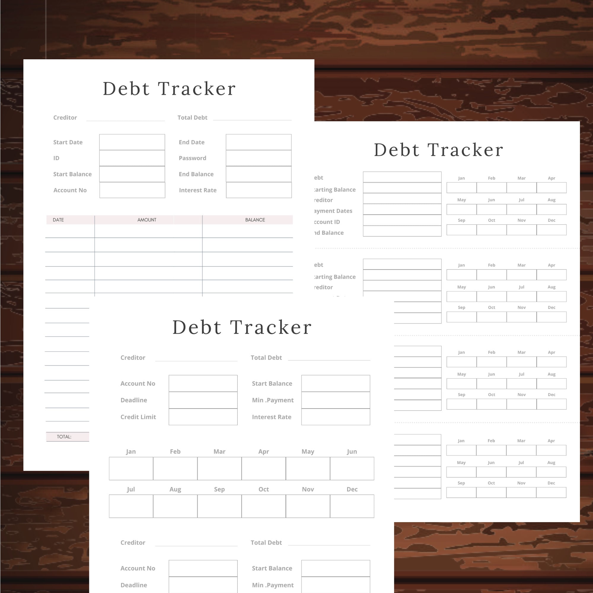 Printable Debt Tracker Journa, Debt Snowball Tracker, Credit Card ...