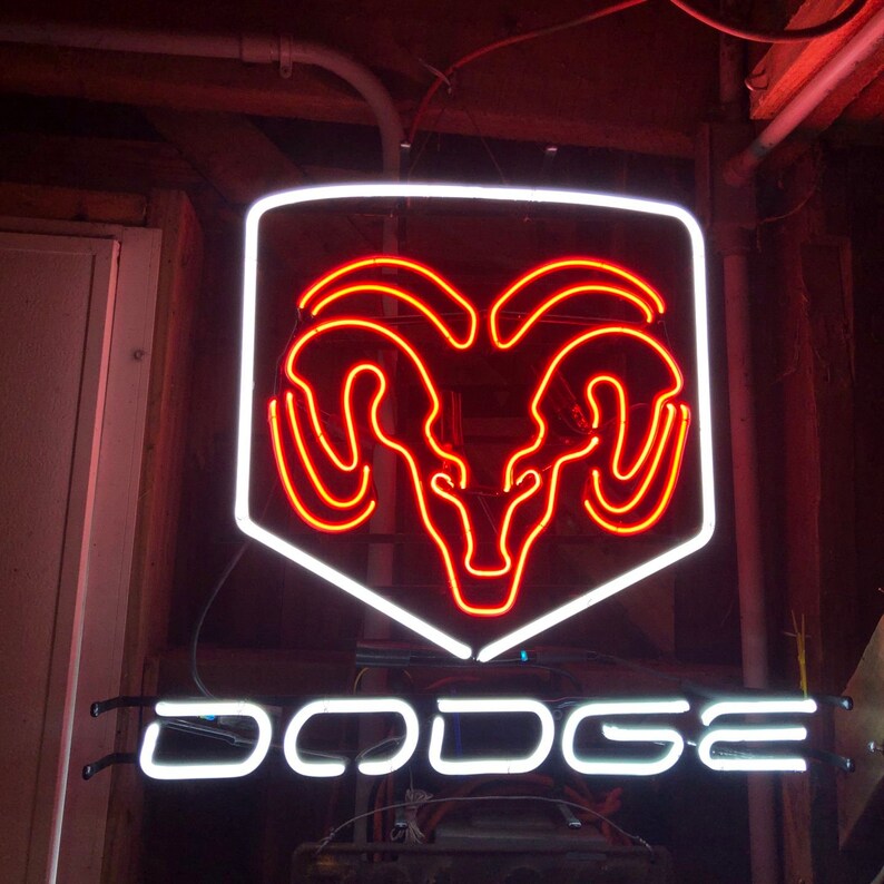 Dodge Neon Sign, Garage Neon Sign, Car Neon Sign, Challanger Neon Sign ...
