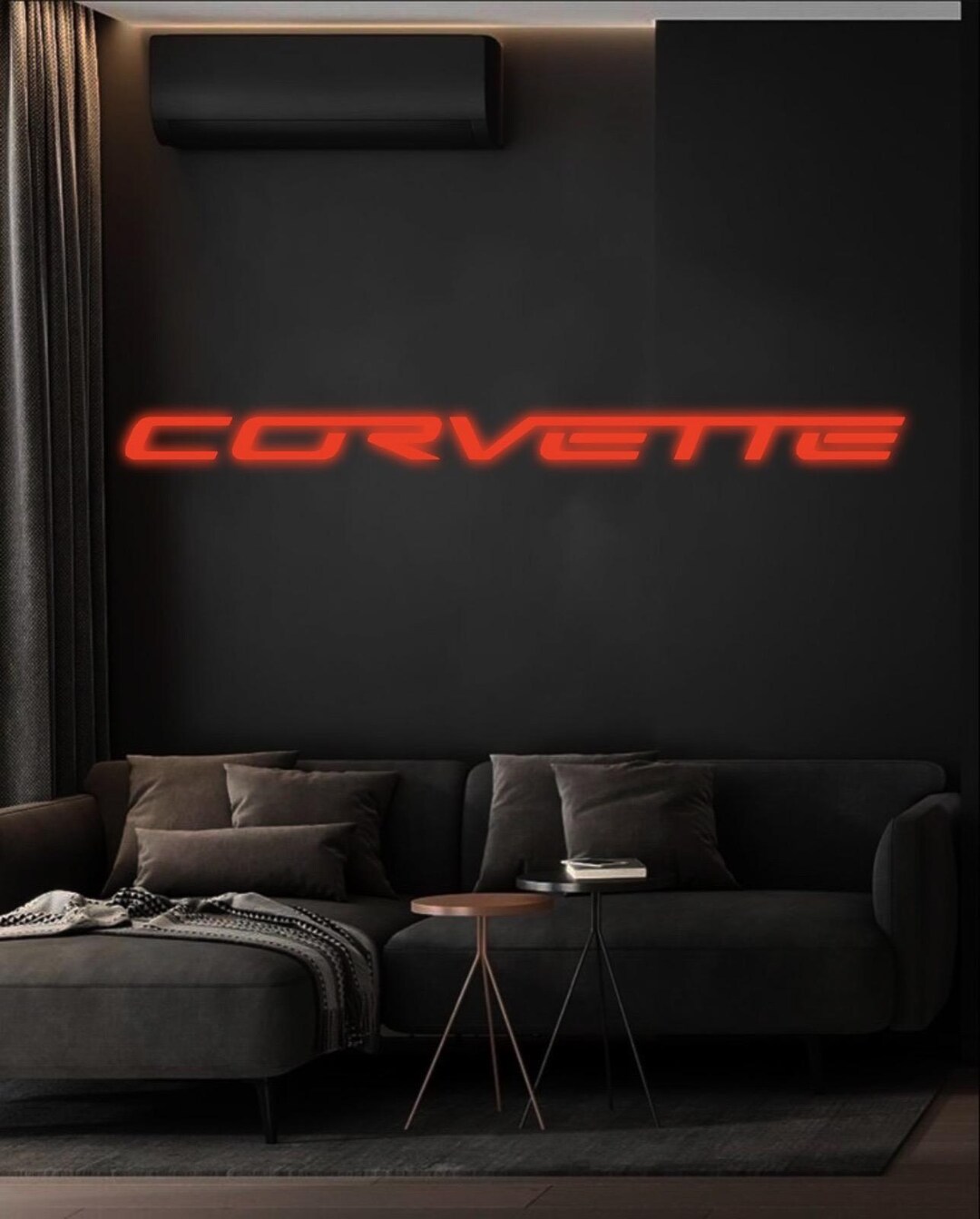 Corvette Neon Sign, Corvette Logo Neon Sign, Corvette Letter Neon Sign ...