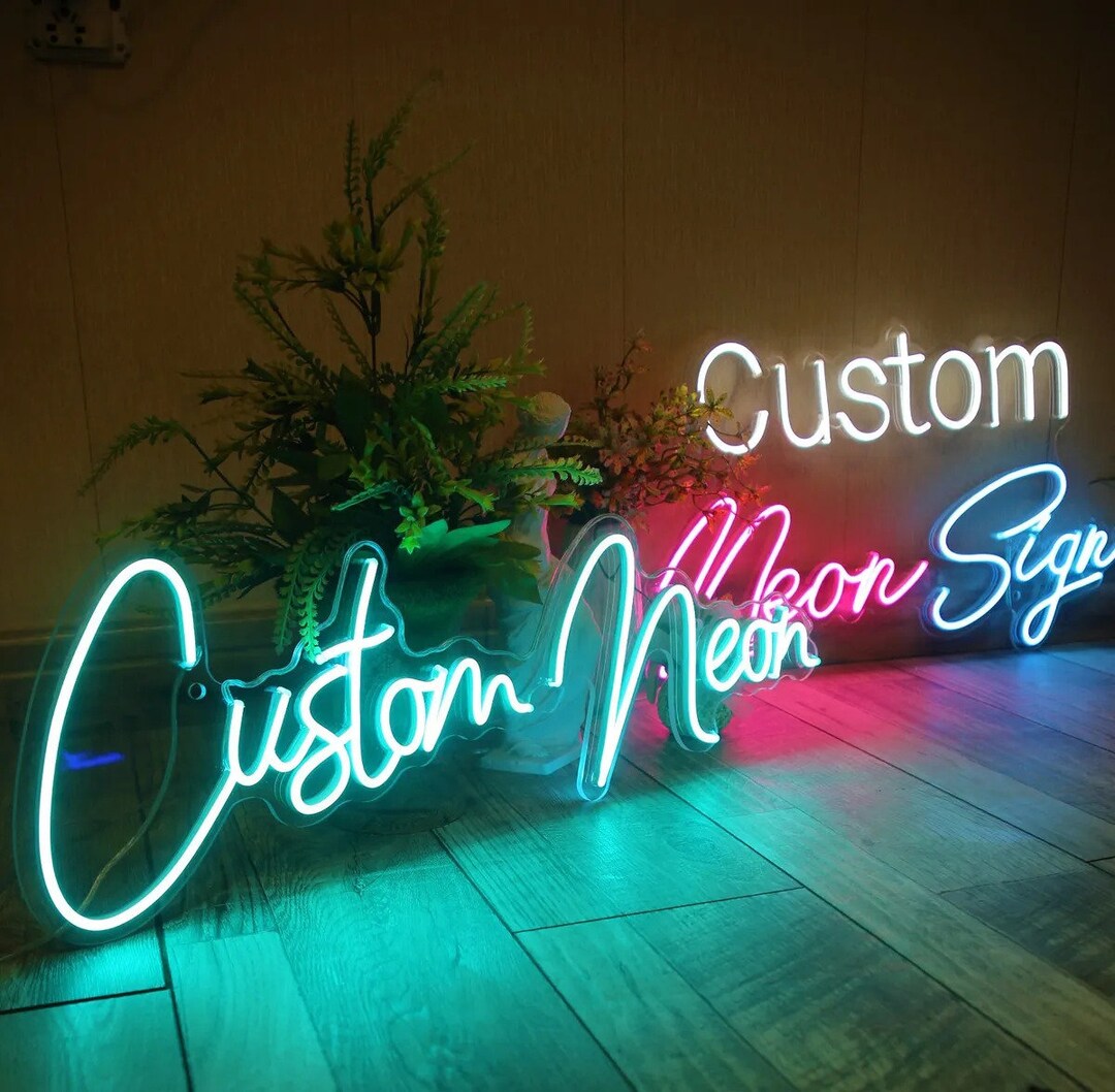 Custom Neon Led Sign, Neon Sign,custom Logo Neon, Name Neon Sign, Neon ...