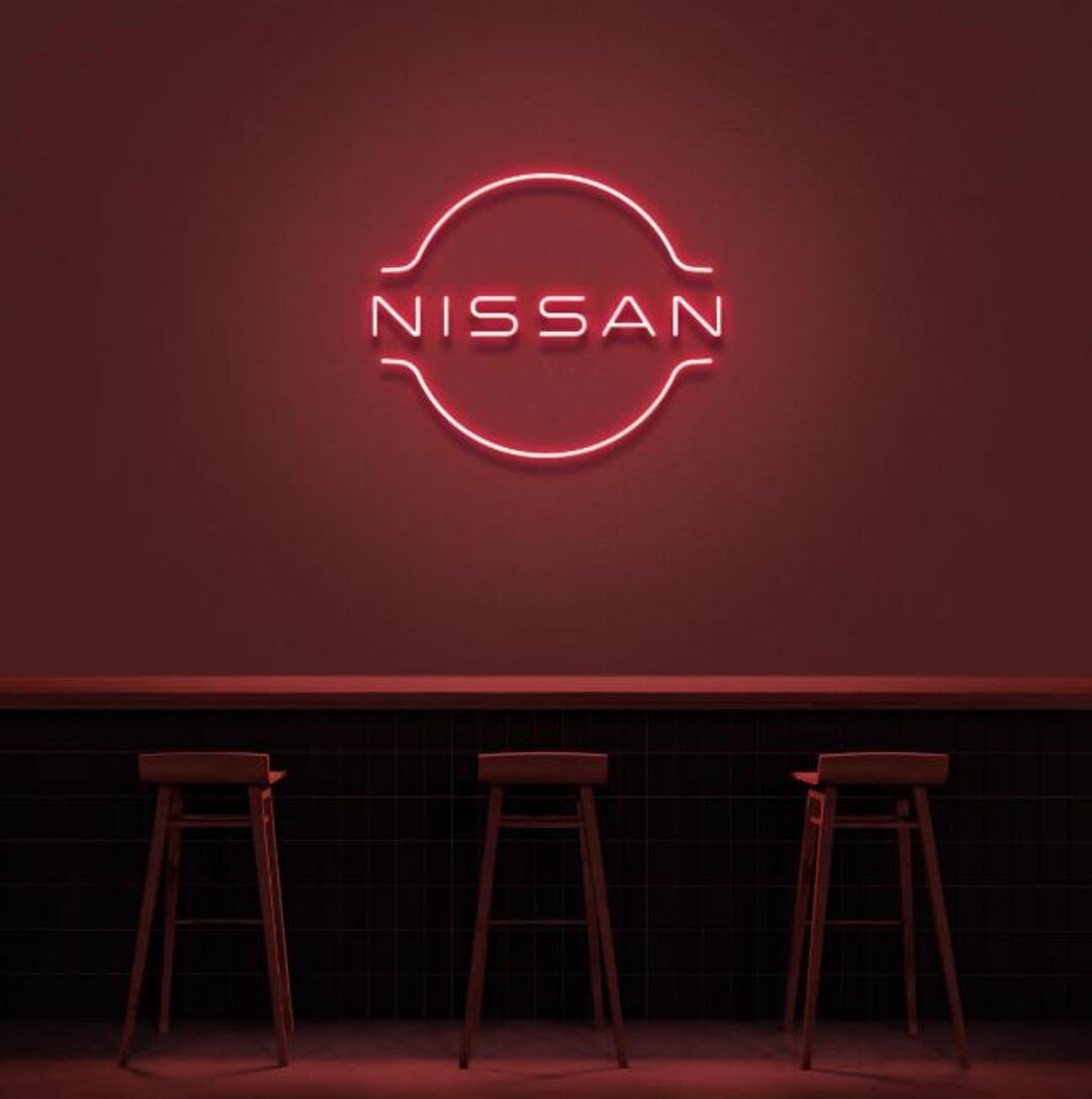 Nissan Logo Neon Sign, Nissan Neon Sign, Nissan GTR Neon Sign, Car Neon ...