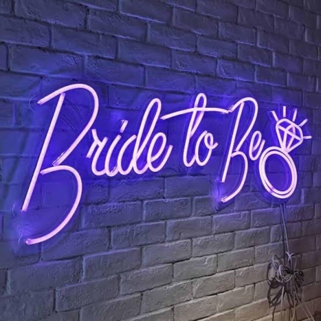 Bride to Be Neon Sign, Neon Sign, Aesthetic Neon Sign, Name Neon Sign ...