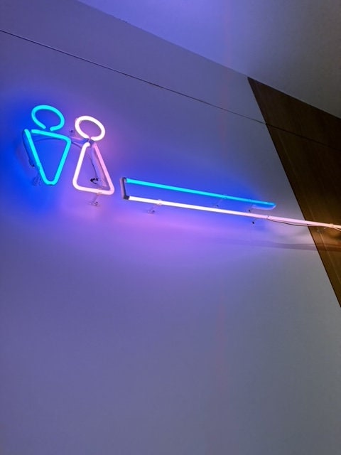 Wc Logo Neon Sign Wc Neon Wc Neon Sign Neon Signwedding - Etsy