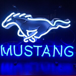 Mustang Neon Sign, Garage Neon Sign, Car Neon Sign, Chevrolet Neon Sign ...