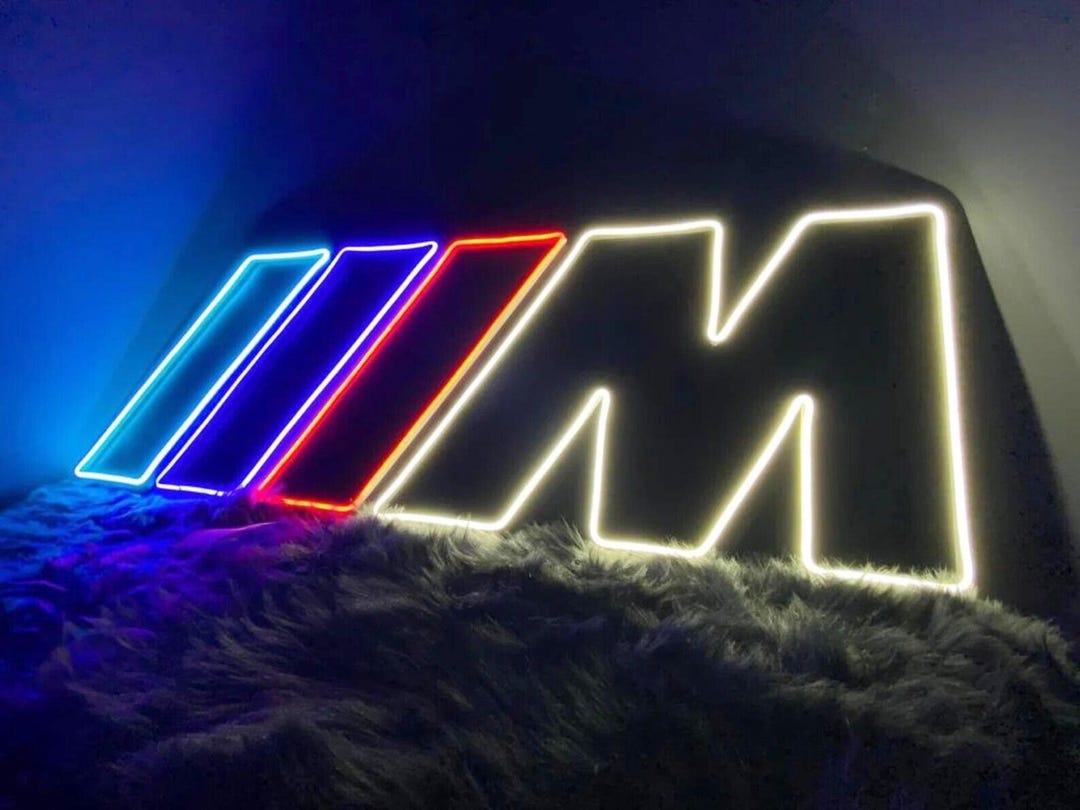 Bmw M Logo Neon Sign, Bmw M Neon Sign, M Power Neon Sign, Car Neon Sign ...