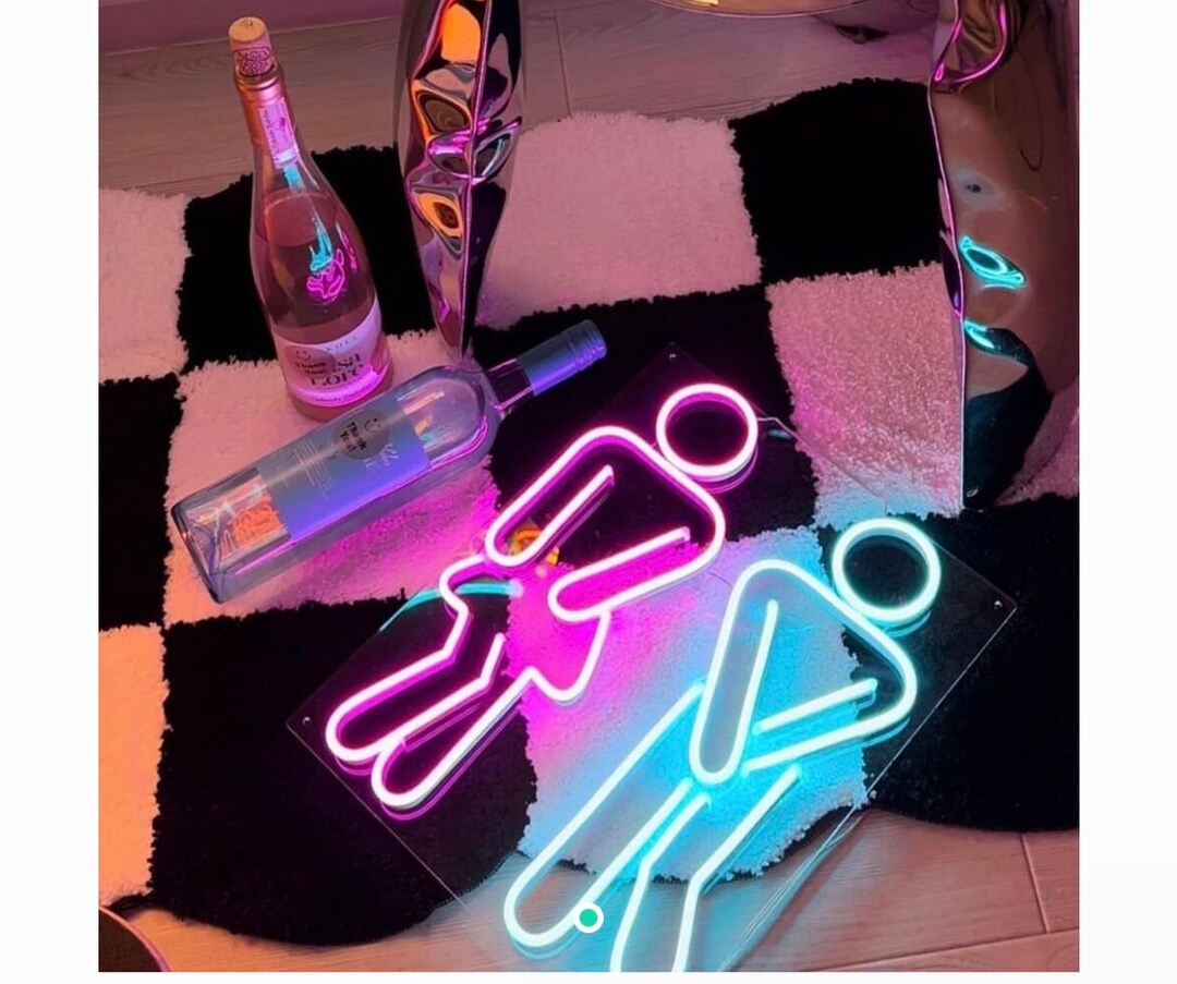 Wc Logo Neon Sign, Wc Neon, Wc Neon Sign, Neon Sign,wedding Neon Sign ...