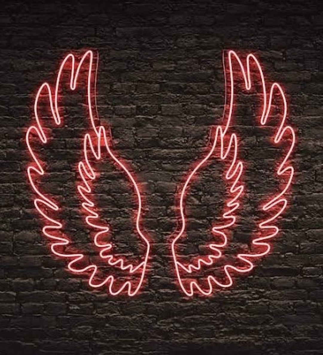 Angel Wing Neon Sign, Neon Sign, Led Neon Light, Name Neon Sign,angel ...