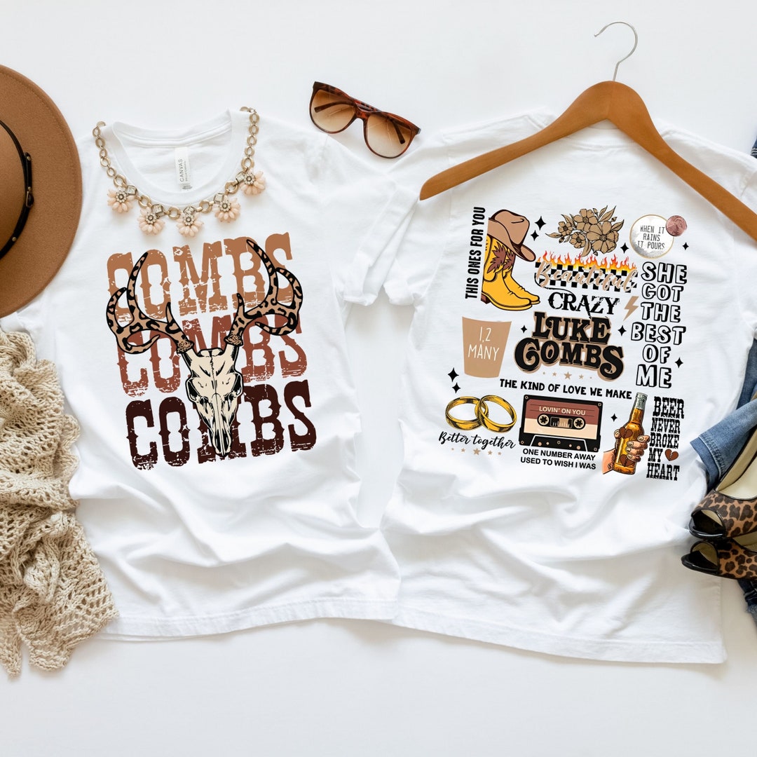Combs Bullhead Shirt Two Side Print, Country Music Shirt, Luke Combs ...