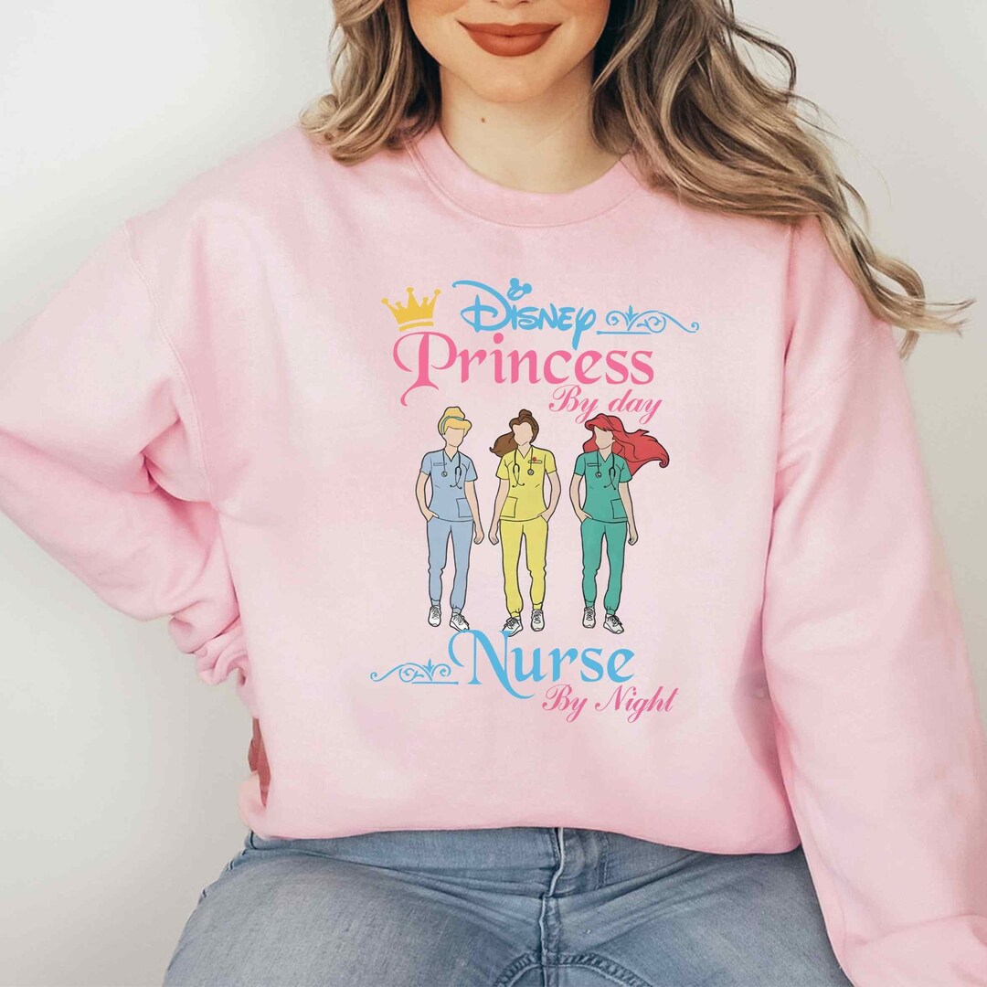 Princess Nurse Sweatshirt Disney Nurse Princess Sweats Hospital Work ...