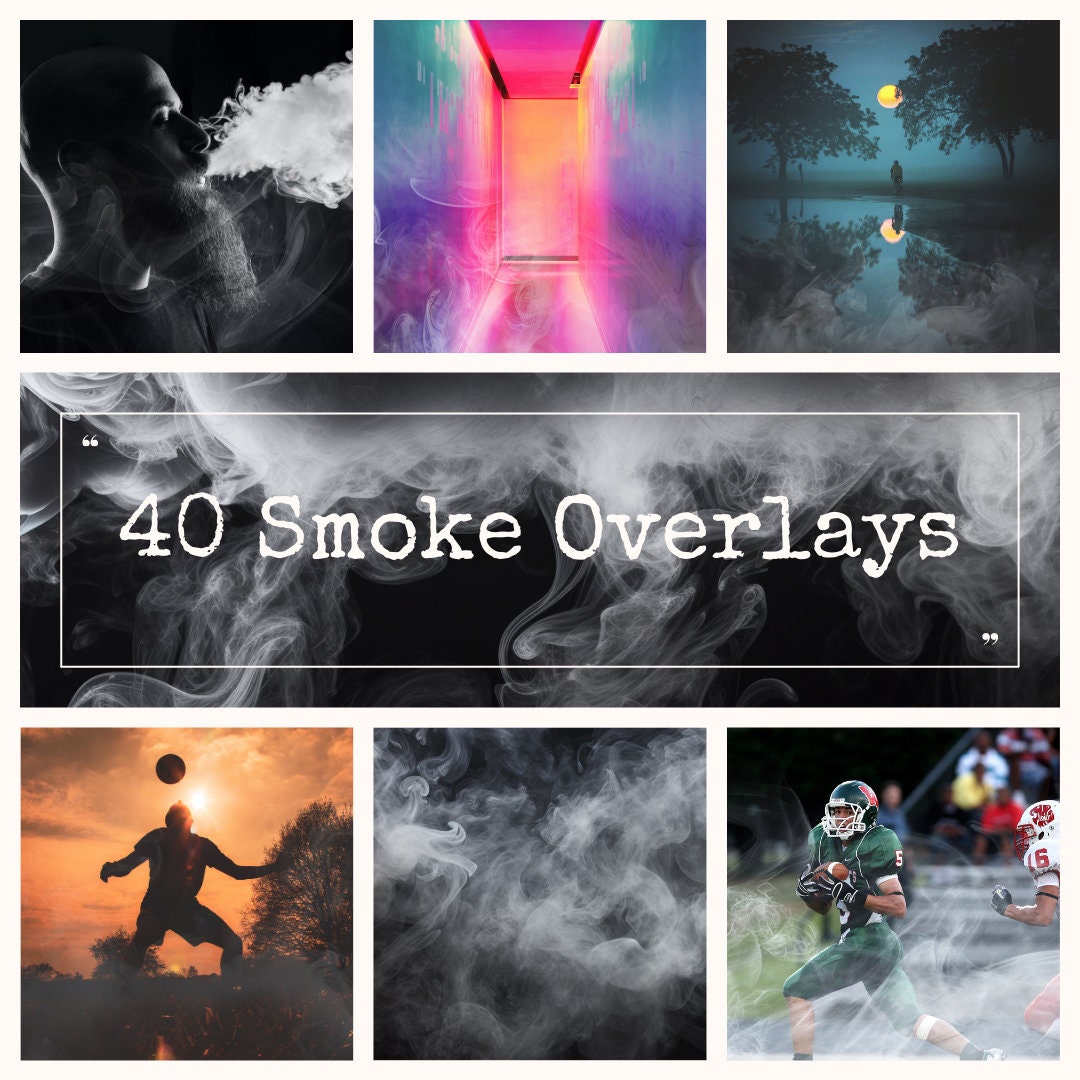 40 Smoke Overlays! - Etsy