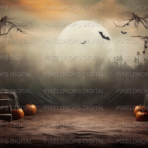 Halloween Digital Backdrop THE HALLOWEEN SET - Etsy
