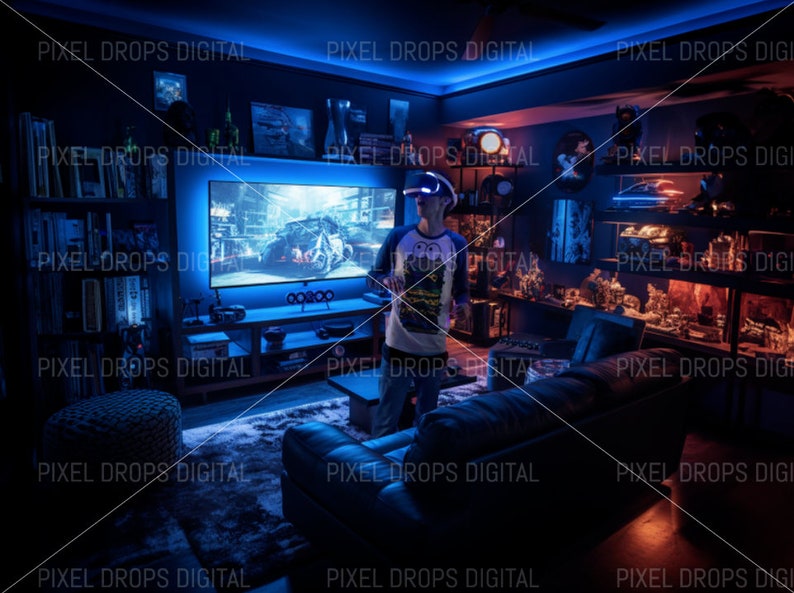 GAMER Layered Photoshop Template/digital BACKDROP - Etsy