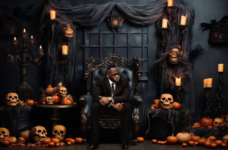 Halloween Digital Backdrop Halloween Throne Room - Etsy