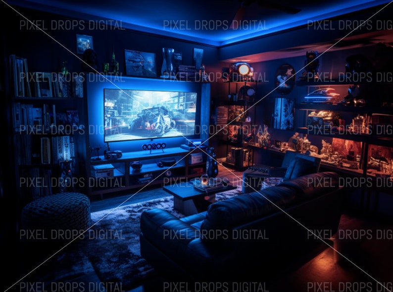 GAMER Layered Photoshop Template/digital BACKDROP - Etsy