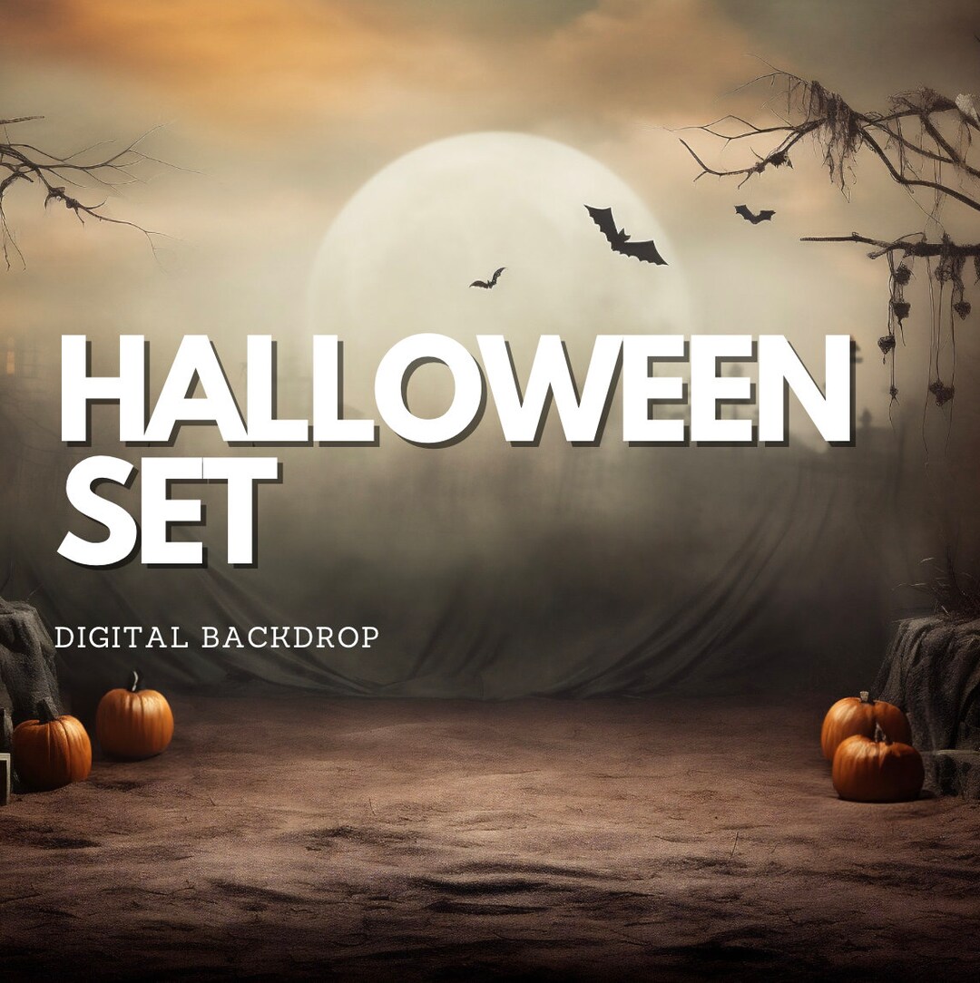 Halloween Digital Backdrop THE HALLOWEEN SET - Etsy