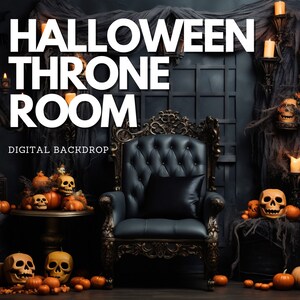 Halloween Digital Backdrop Halloween Throne Room - Etsy