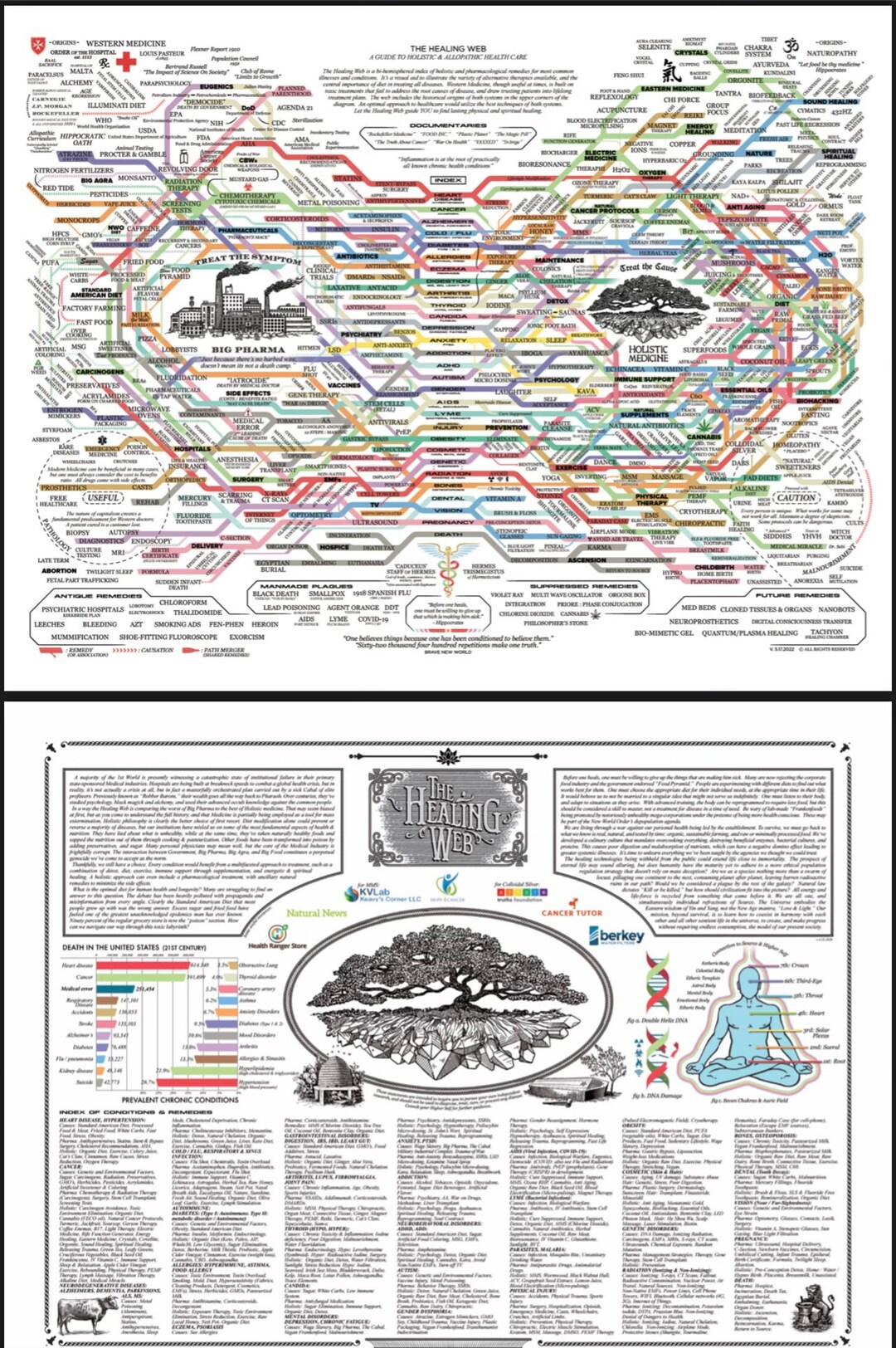 The Healing Web Chart (worldwide) 2 Page Digital Printable - Etsy UK