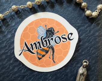 St. Ambrose Saint Sticker | Vinyl Sticker | Catholic Saint Stickers - Etsy