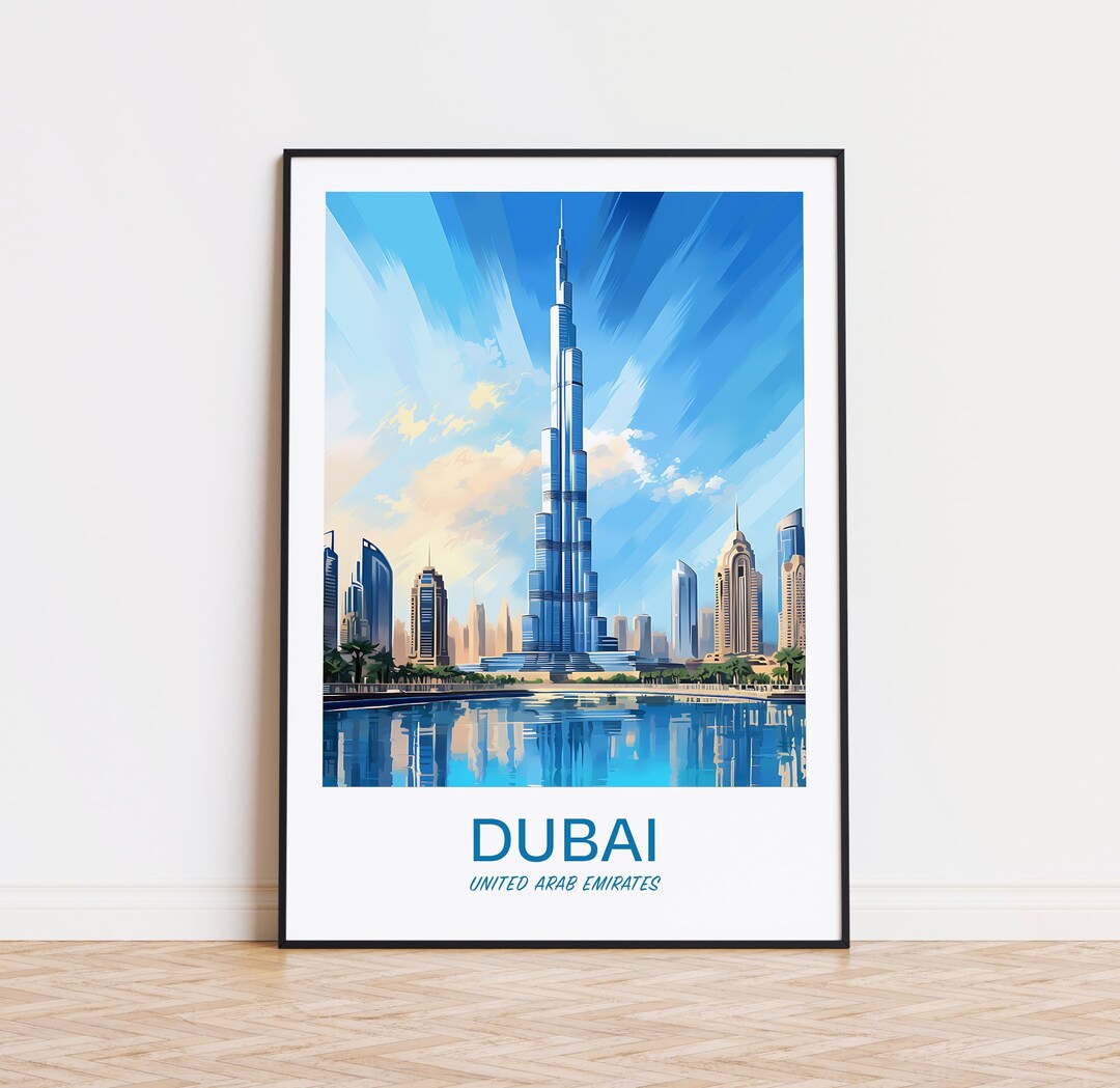Digital Download Poster Burj Khalifa Dubai United Arab Emirates Unique ...