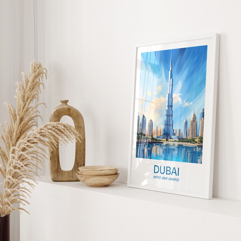 Digital Download Poster Burj Khalifa Dubai United Arab Emirates Unique ...