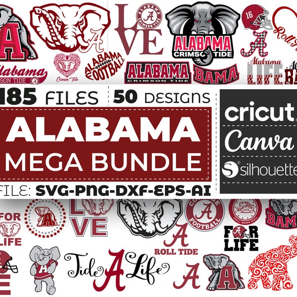 Alabama Crimson Tide Svg - Etsy
