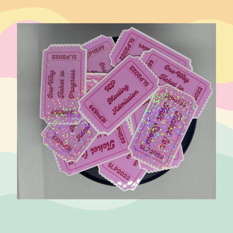 Speech Therapy Ticket Stickers | Funny SLP Gifts | Vinyl Decals for ...