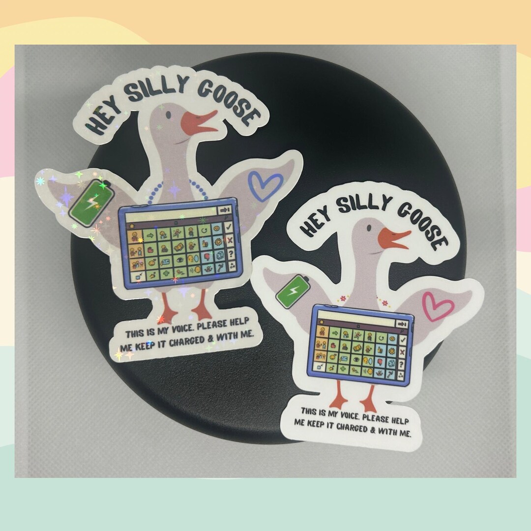Silly Goose AAC Device Sticker: Speech Therapy Advocacy & Battery ...