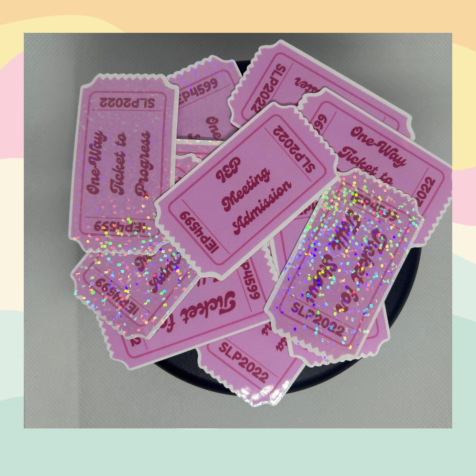 Speech Therapy Ticket Stickers | Funny SLP Gifts | Vinyl Decals for ...