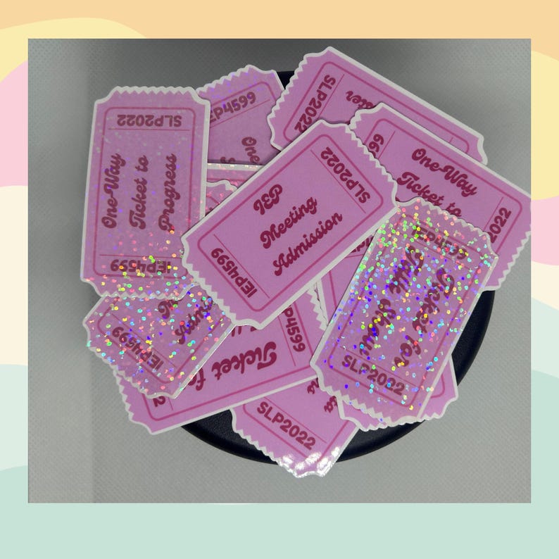 Speech Therapy Ticket Stickers | Funny SLP Gifts | Vinyl Decals for ...