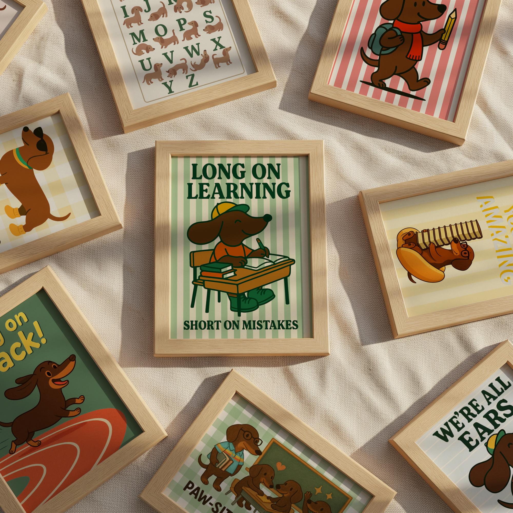 Dachshund Classroom Posters: Back to School Bulletin Board Set (digital ...