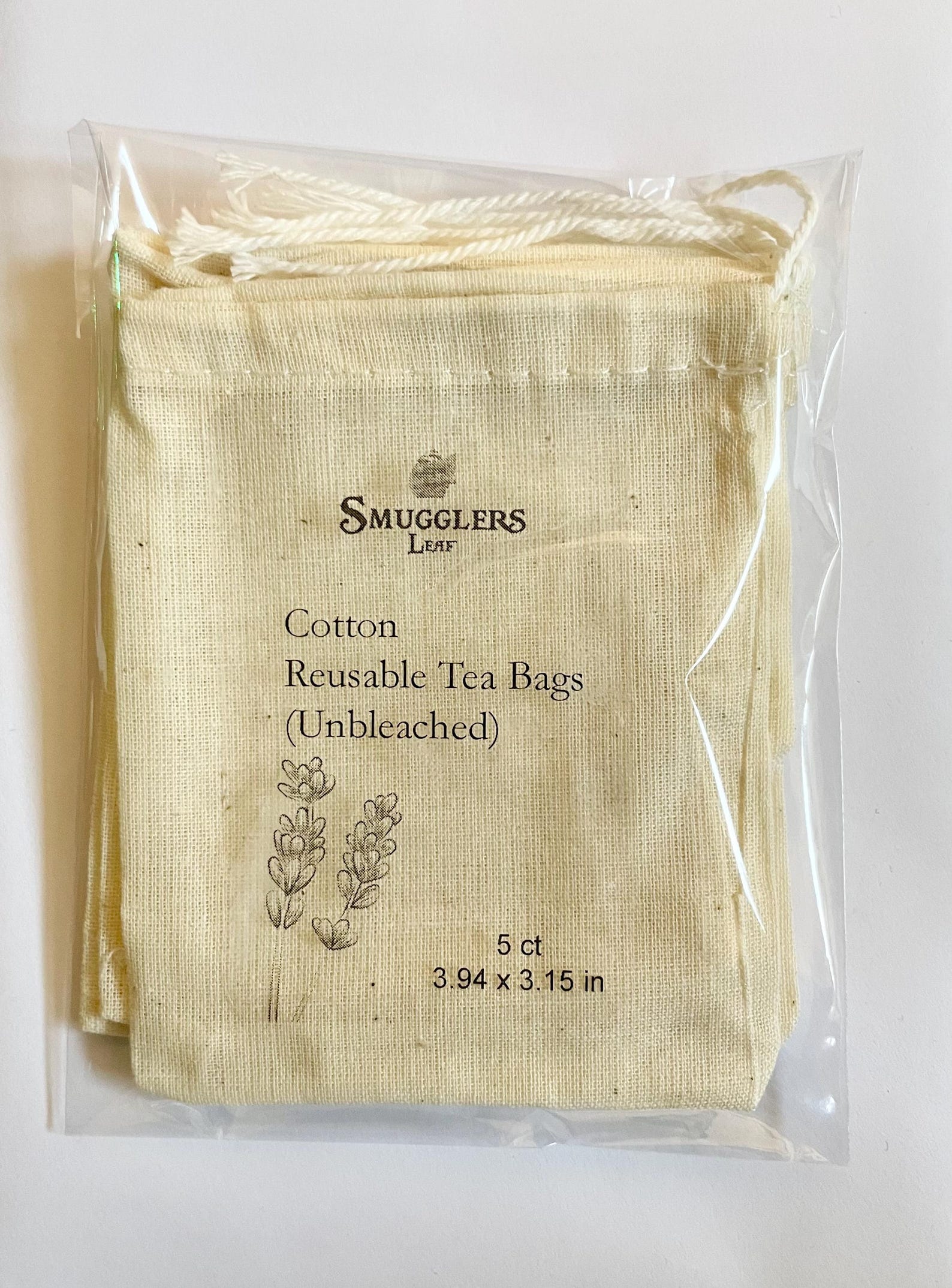 Reusable Organic Unbleached Cotton Tea Filter Bags With Drawstring (5 ...