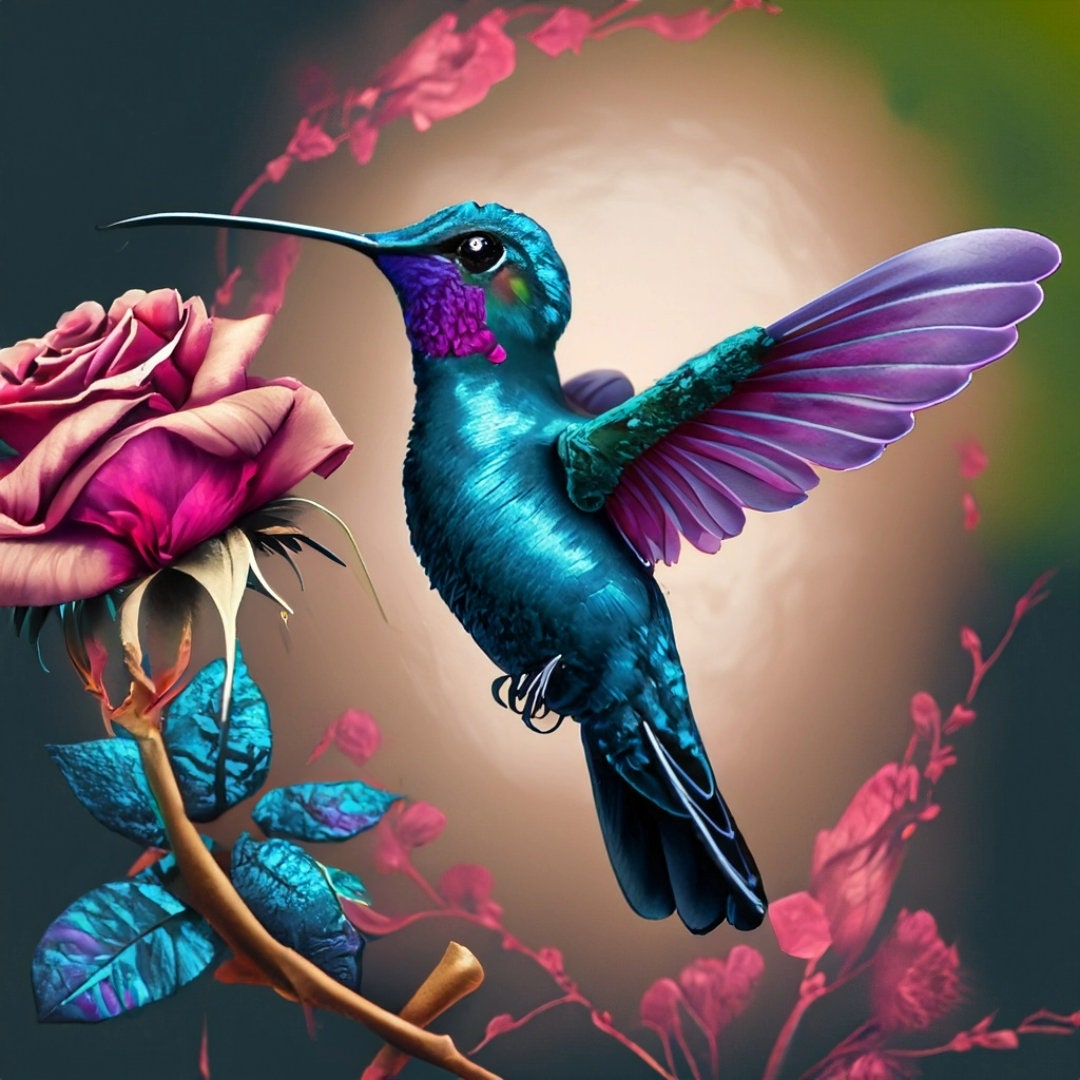 Beautiful Hummingbirds-bundle of 4 Digital Prints-ai Generated - Etsy