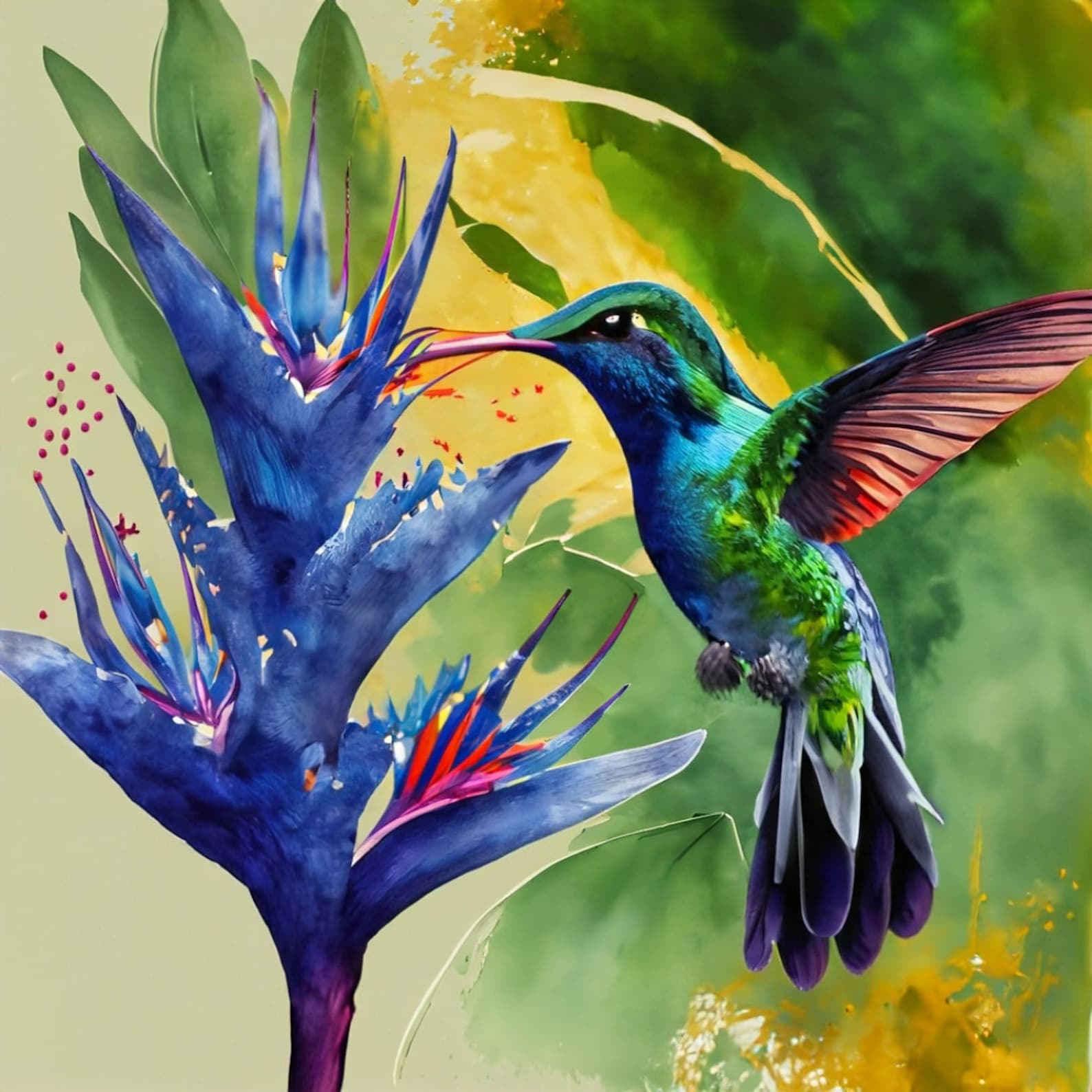 Beautiful Hummingbirds-bundle of 4 Digital Prints-ai Generated - Etsy