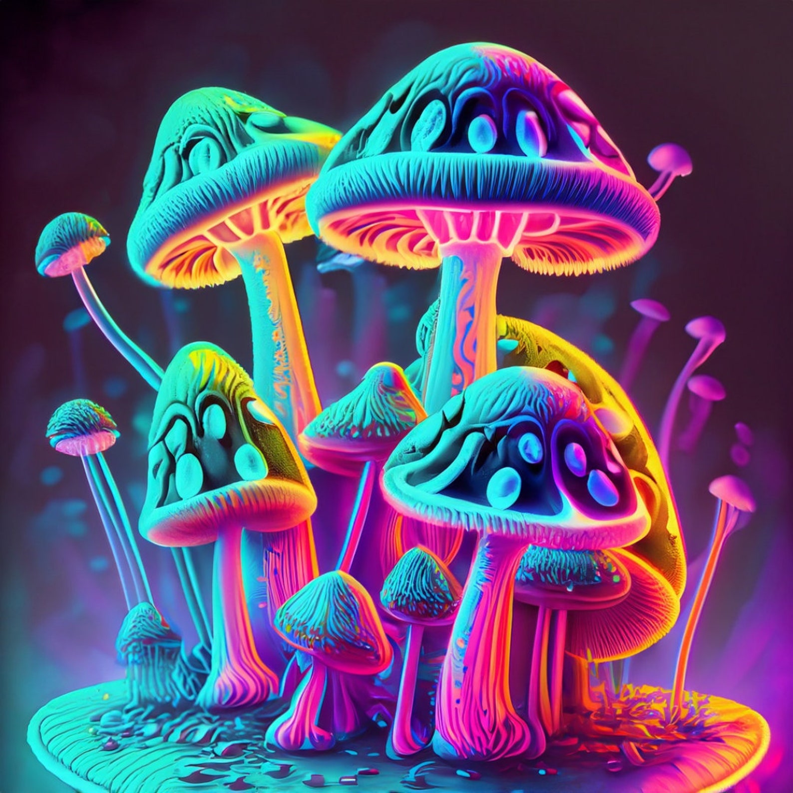 Magic Mushrooms- Instant Download-digital Download for Prints/posters ...