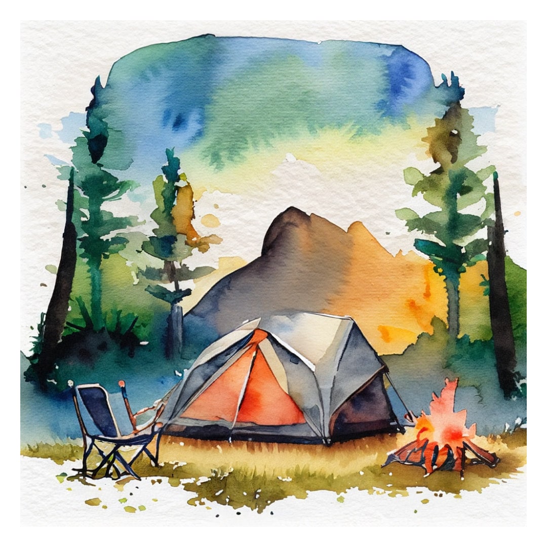 Camping in Tents Digital Download Prints - Etsy