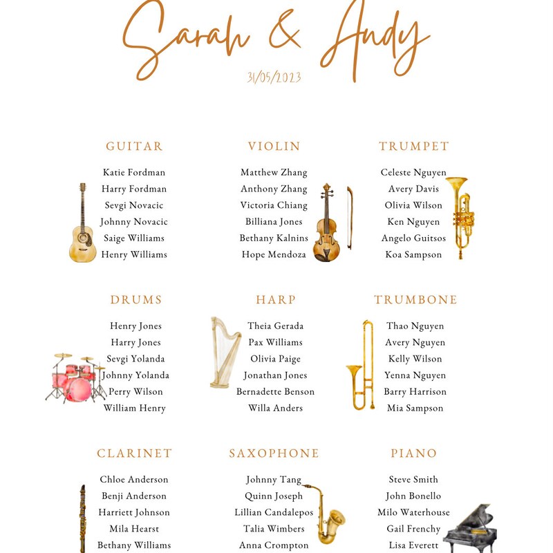 Music Themed Wedding - Etsy