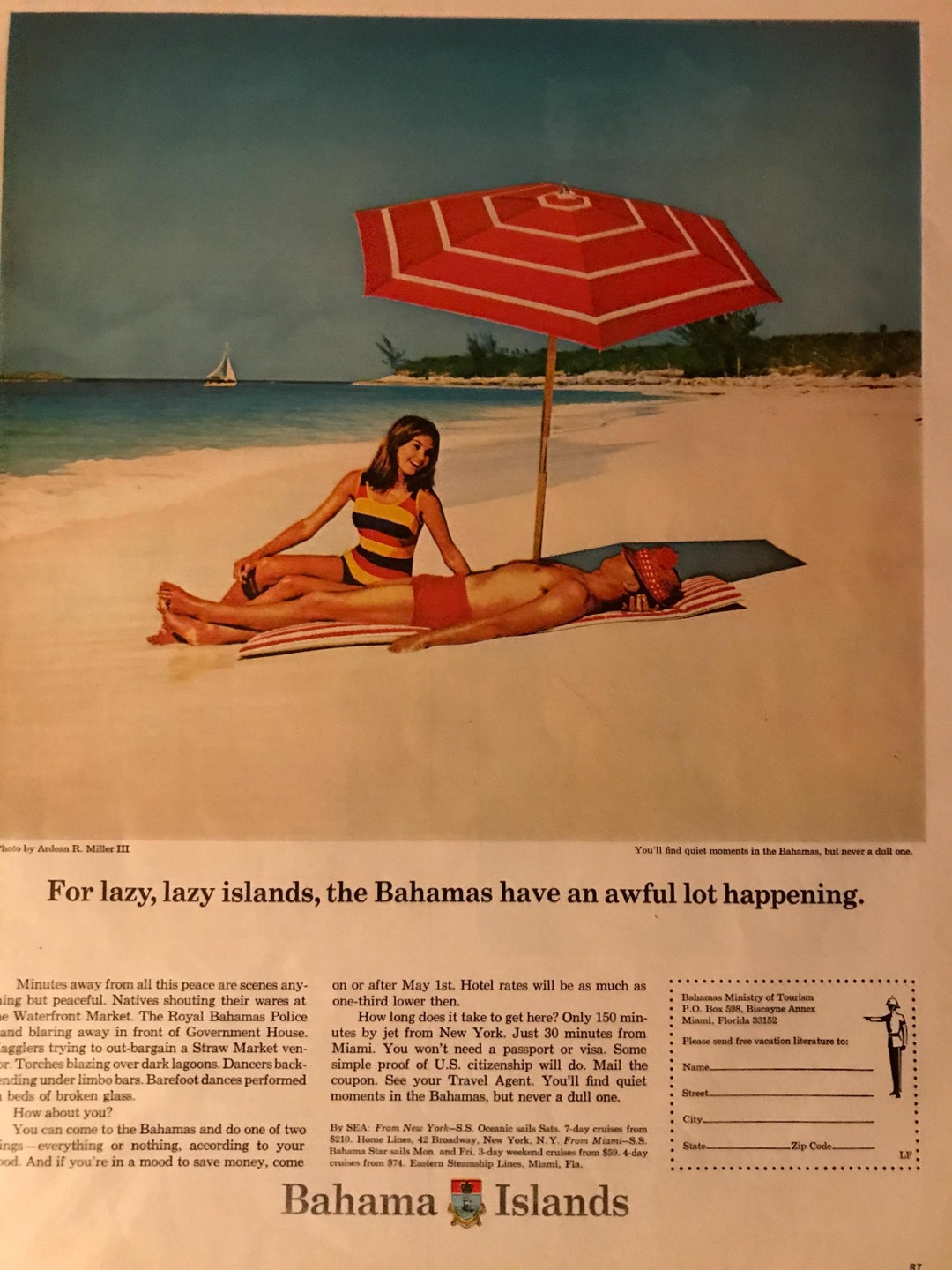 1960’s Bahamas Original Vintage Life Magazine Advertisement - Etsy