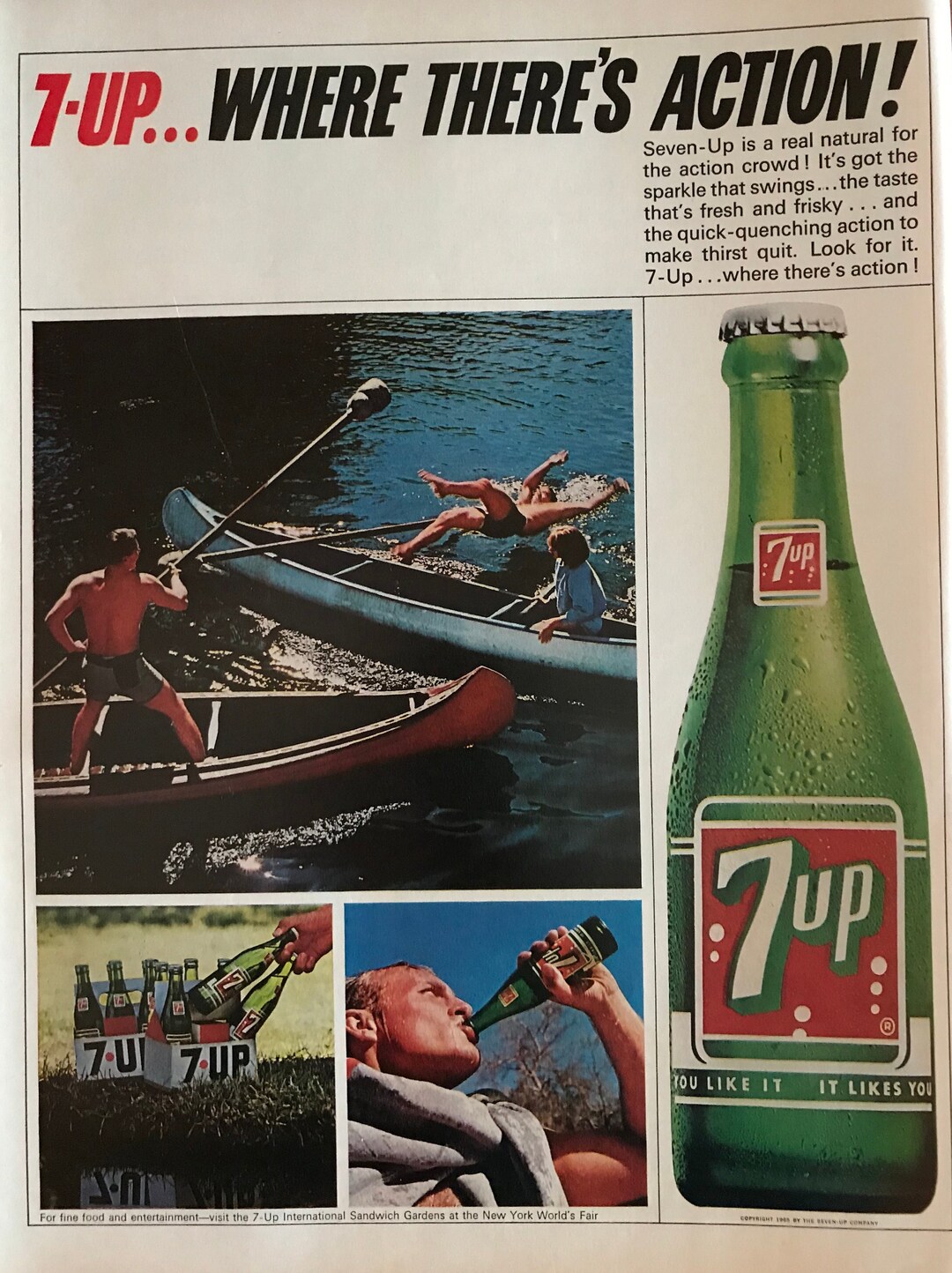 1960s 7up Original Vintage Life Magazine Advertisement - Etsy