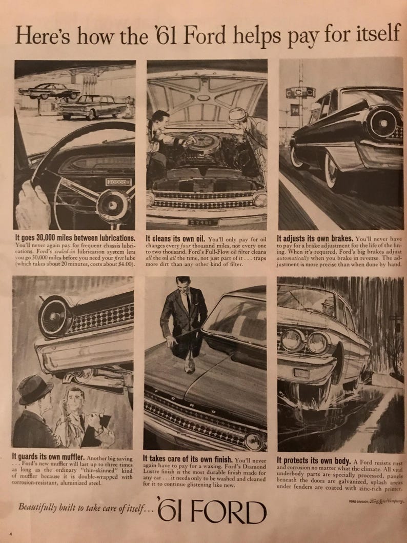 1960’s Ford Original Vintage Life Magazine Advertisement - Etsy
