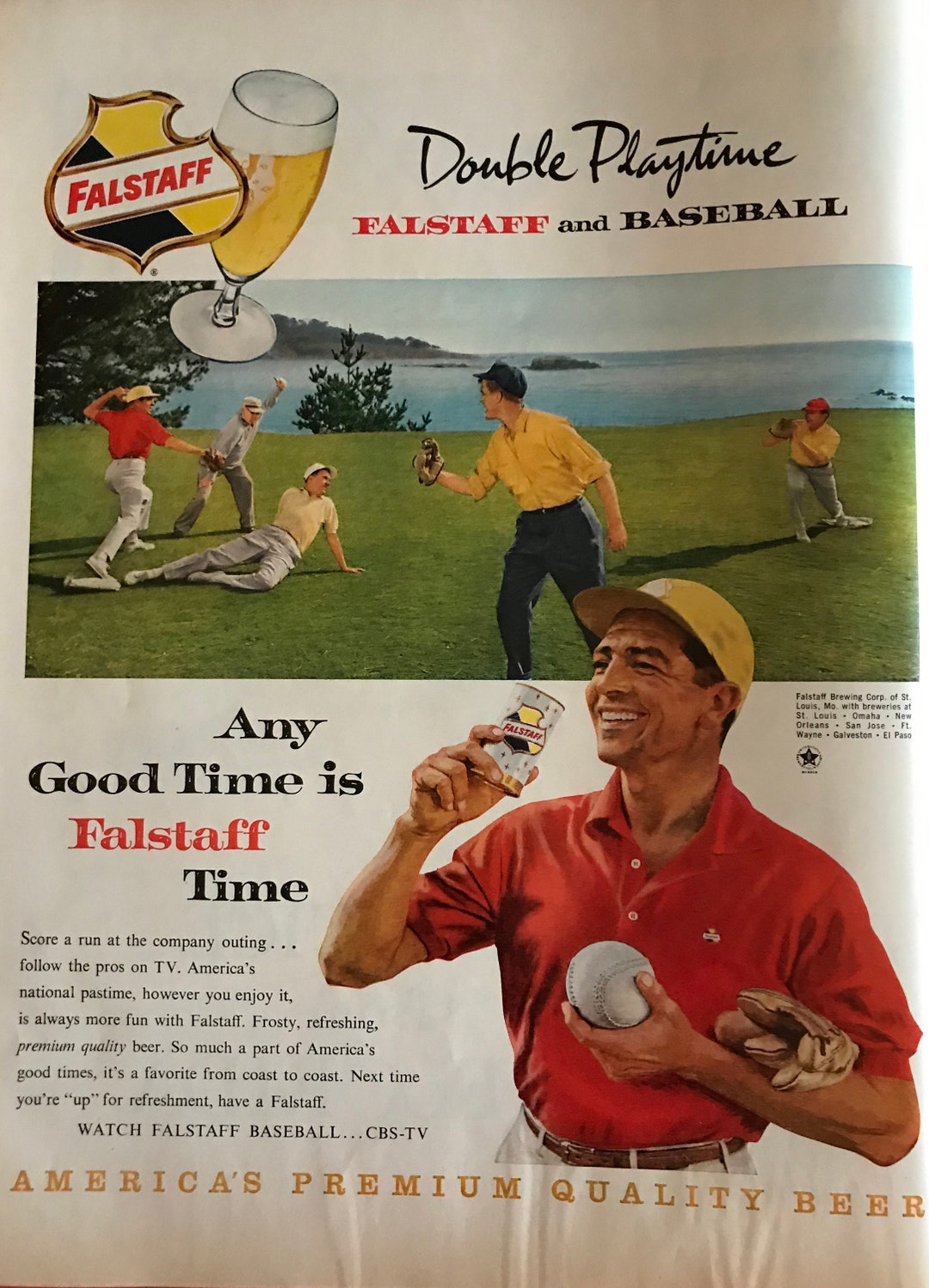 1960’s Falstaff Original Vintage Life Magazine Advertisement - Etsy