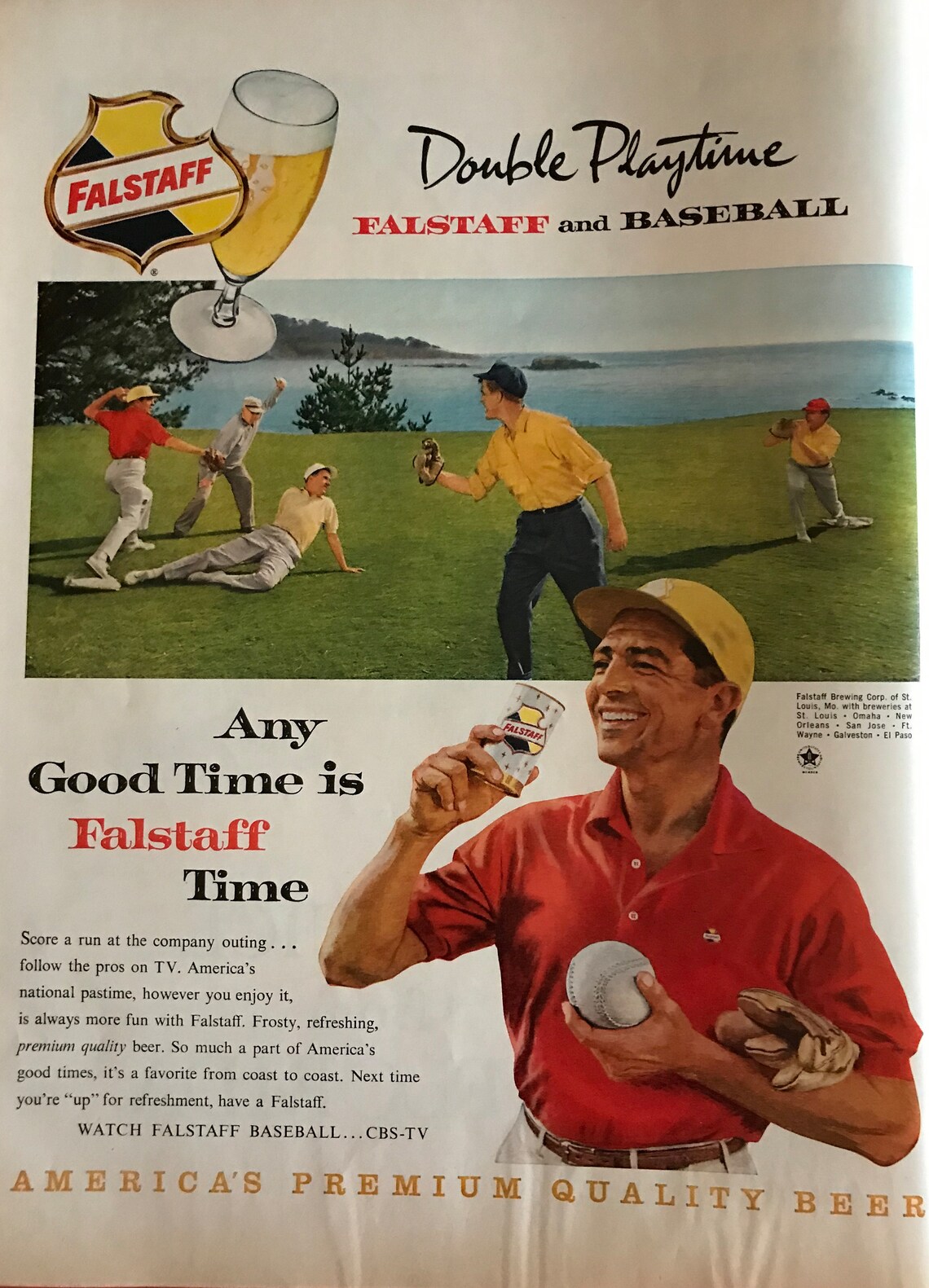 1960’s Falstaff Original Vintage Life Magazine Advertisement - Etsy