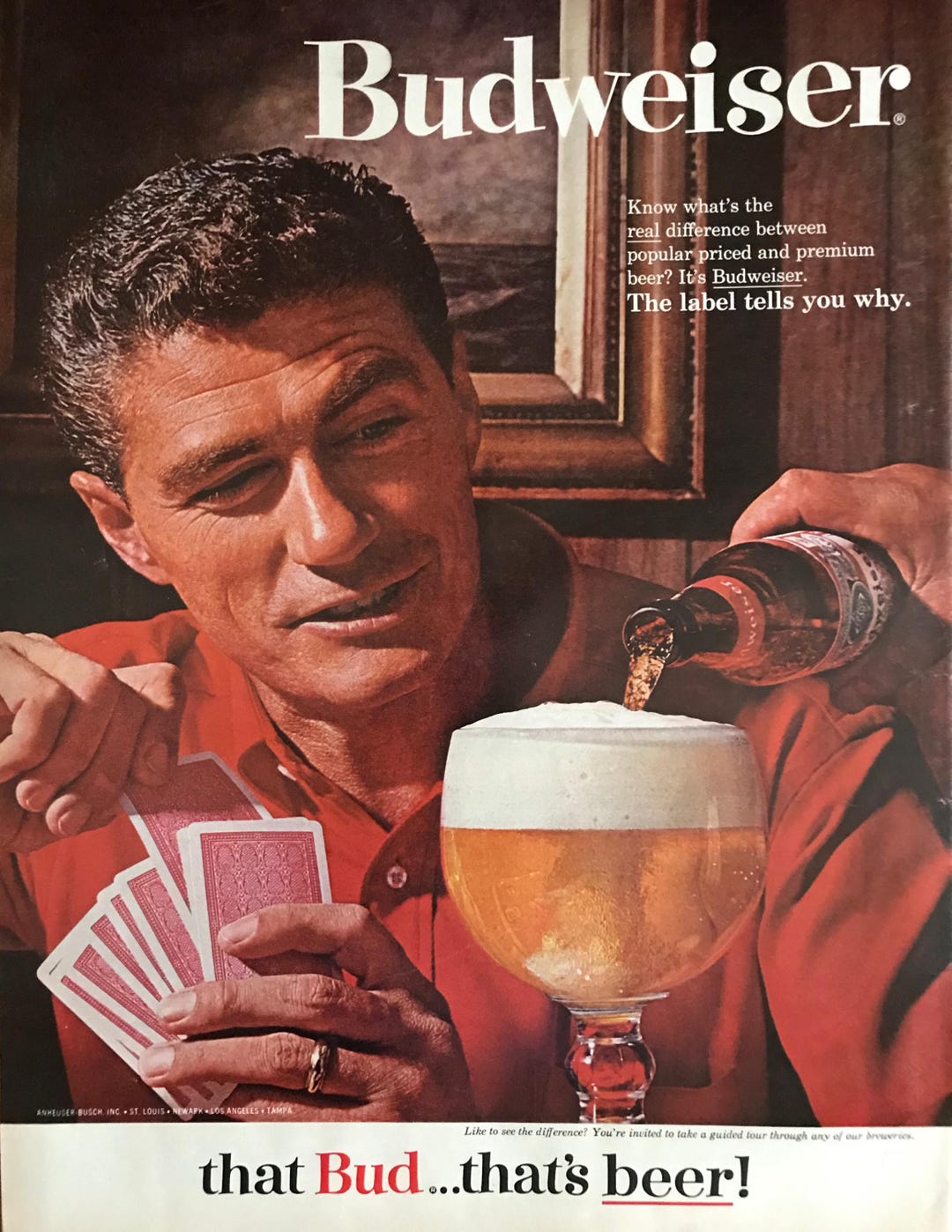 1960’s Budweiser Original Vintage Life Magazine Advertisement - Etsy