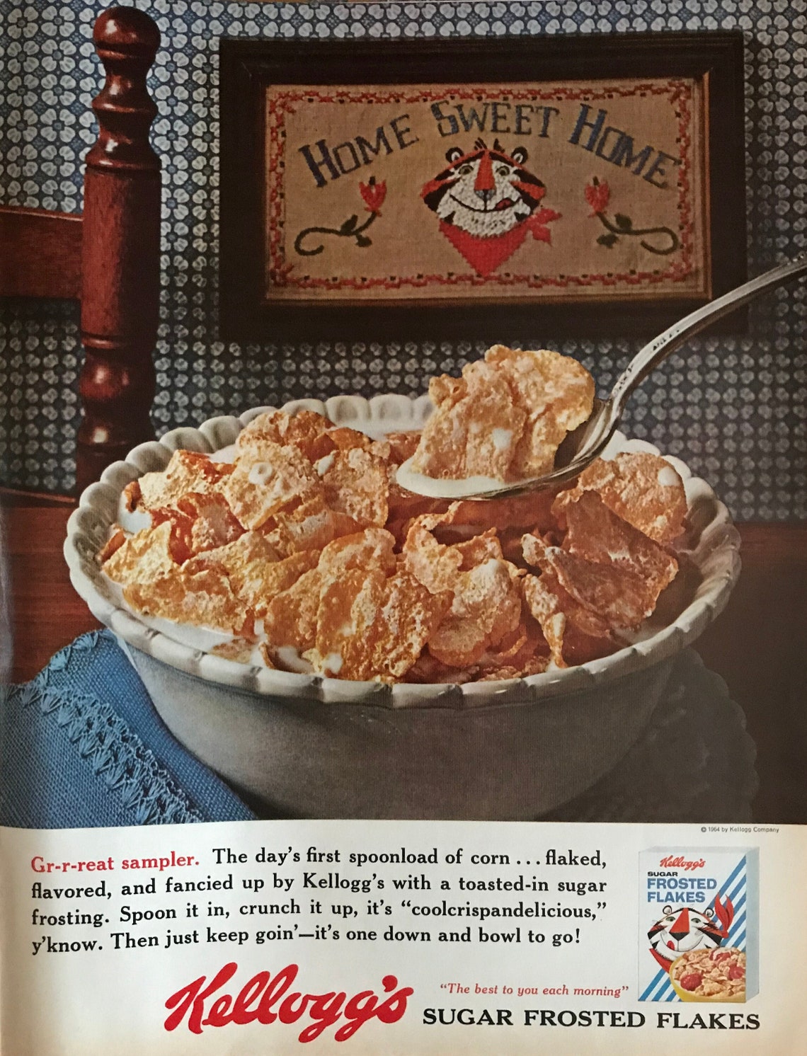 1960s Frosted Flakes Original Vintage Life Magazine Advertisement - Etsy