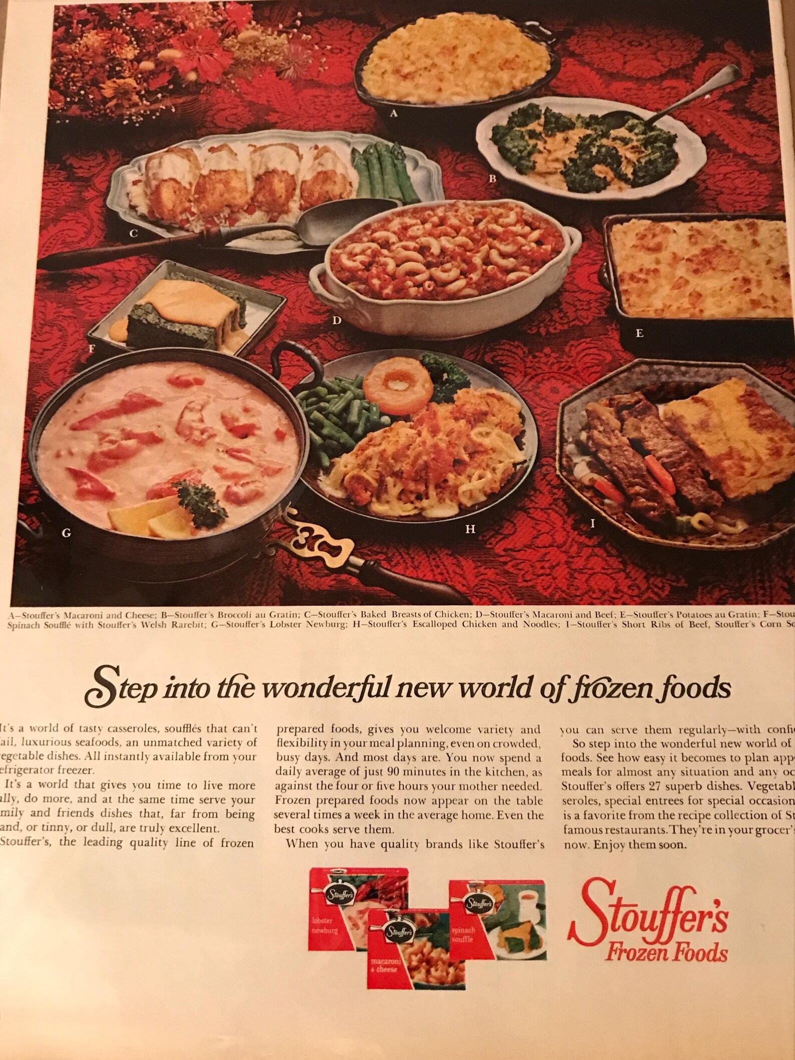 1960s Stouffers Original Vintage Life Magazine Advertisement - Etsy