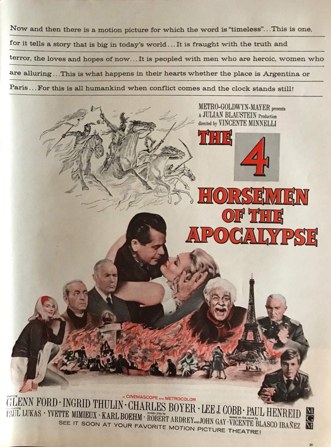 1960s the 4 Horsemen of the Apocalypse Original Vintage Life Magazine ...