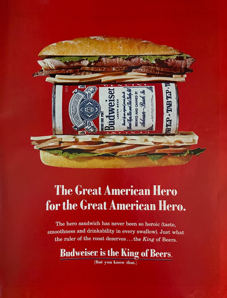 1960’s Budweiser Original Vintage Life Magazine Advertisement - Etsy