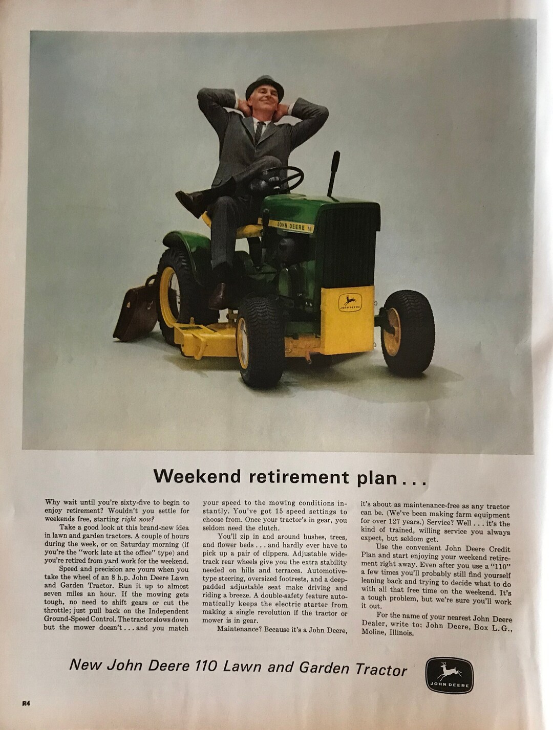 1960s John Deere Original Vintage Life Magazine Advertisement - Etsy